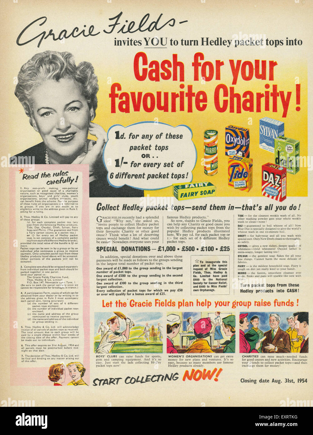 1950s UK Hedley Magazine Advert Stock Photo - Alamy