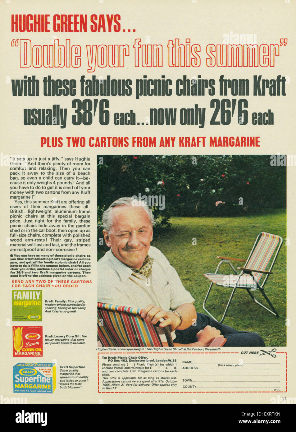 1960s UK Kraft Magazine Advert Stock Photo - Alamy