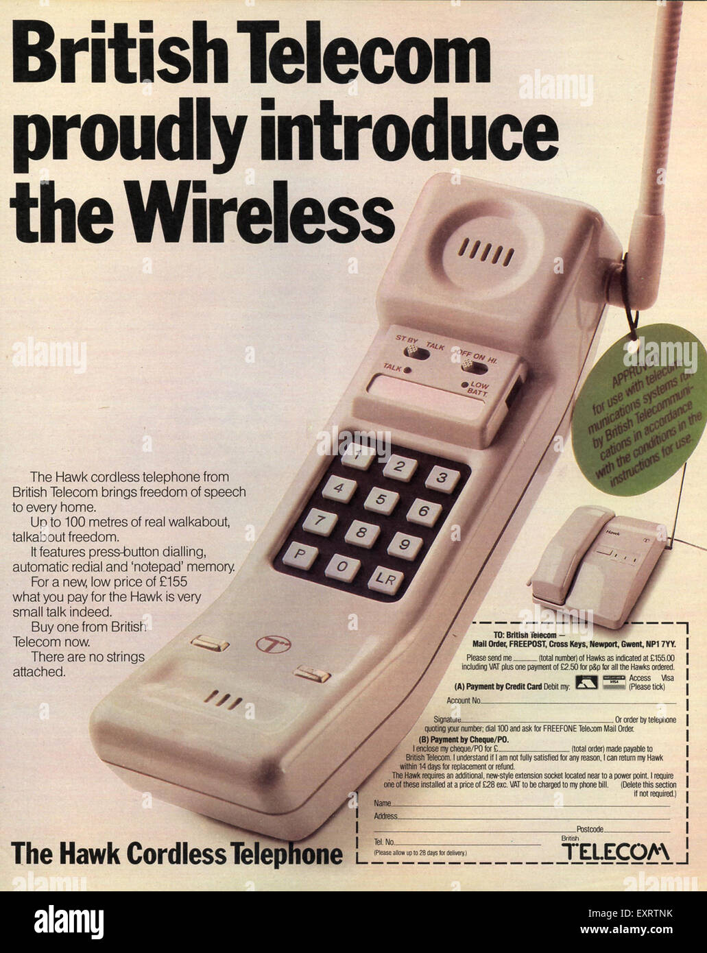 1980s UK BT Magazine Advert Stock Photo - Alamy