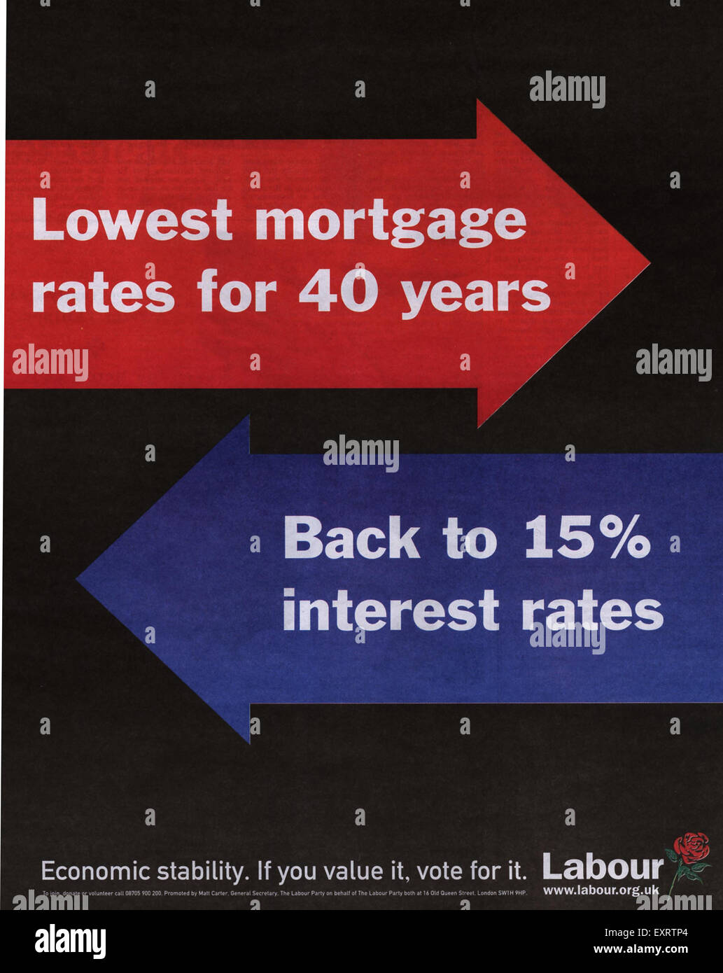 2000s UK The Labour Party Magazine Advert Stock Photo - Alamy