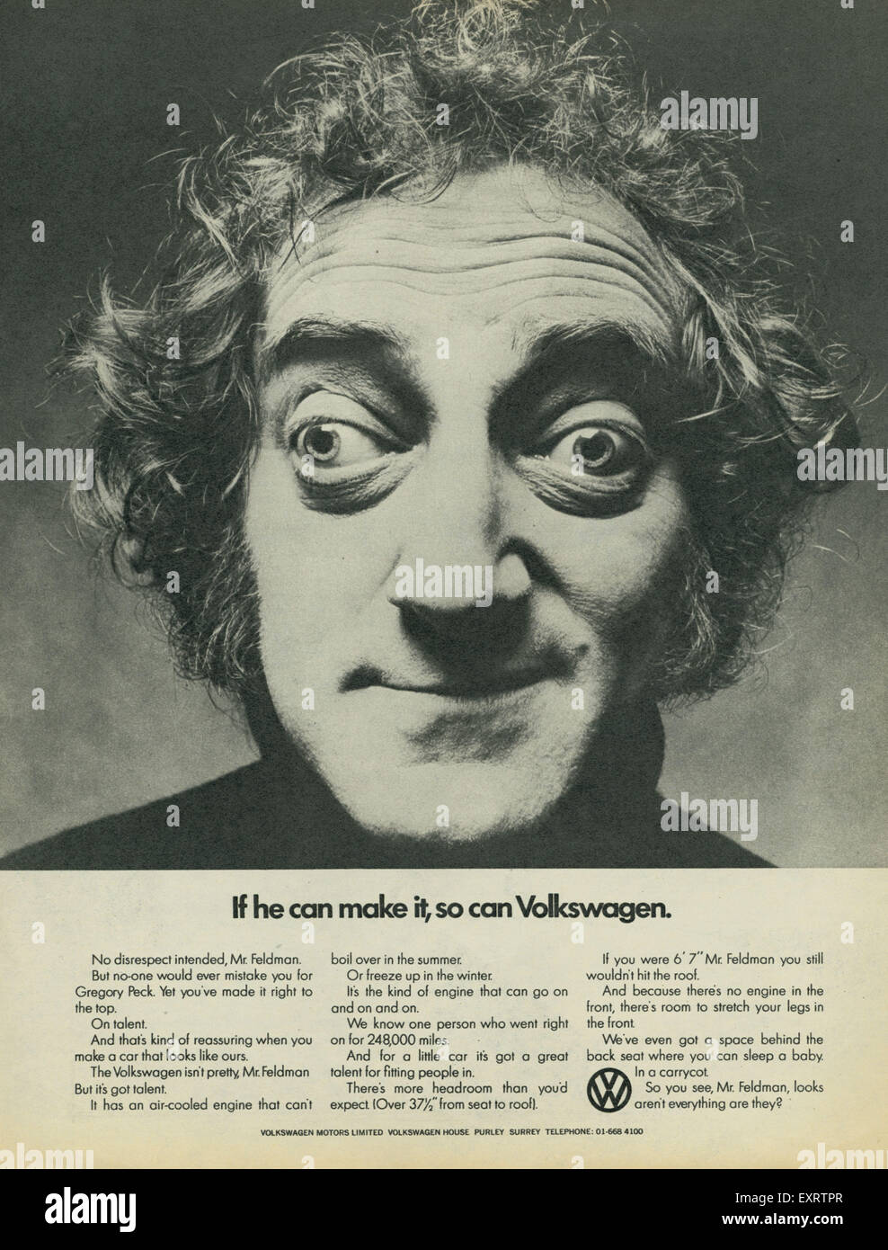 1960s UK Volkswagen VW Magazine Advert Stock Photo - Alamy