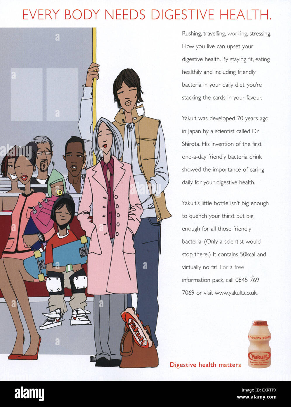 2000s UK Yakult Magazine Advert Stock Photo - Alamy