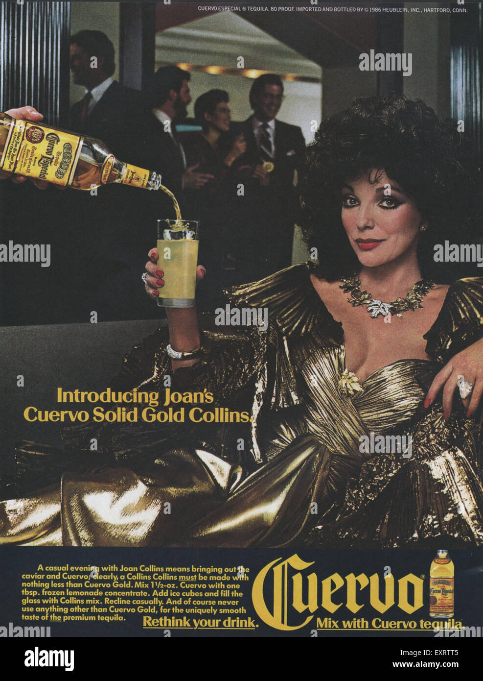1980s USA Cuervo Magazine Advert Stock Photo - Alamy