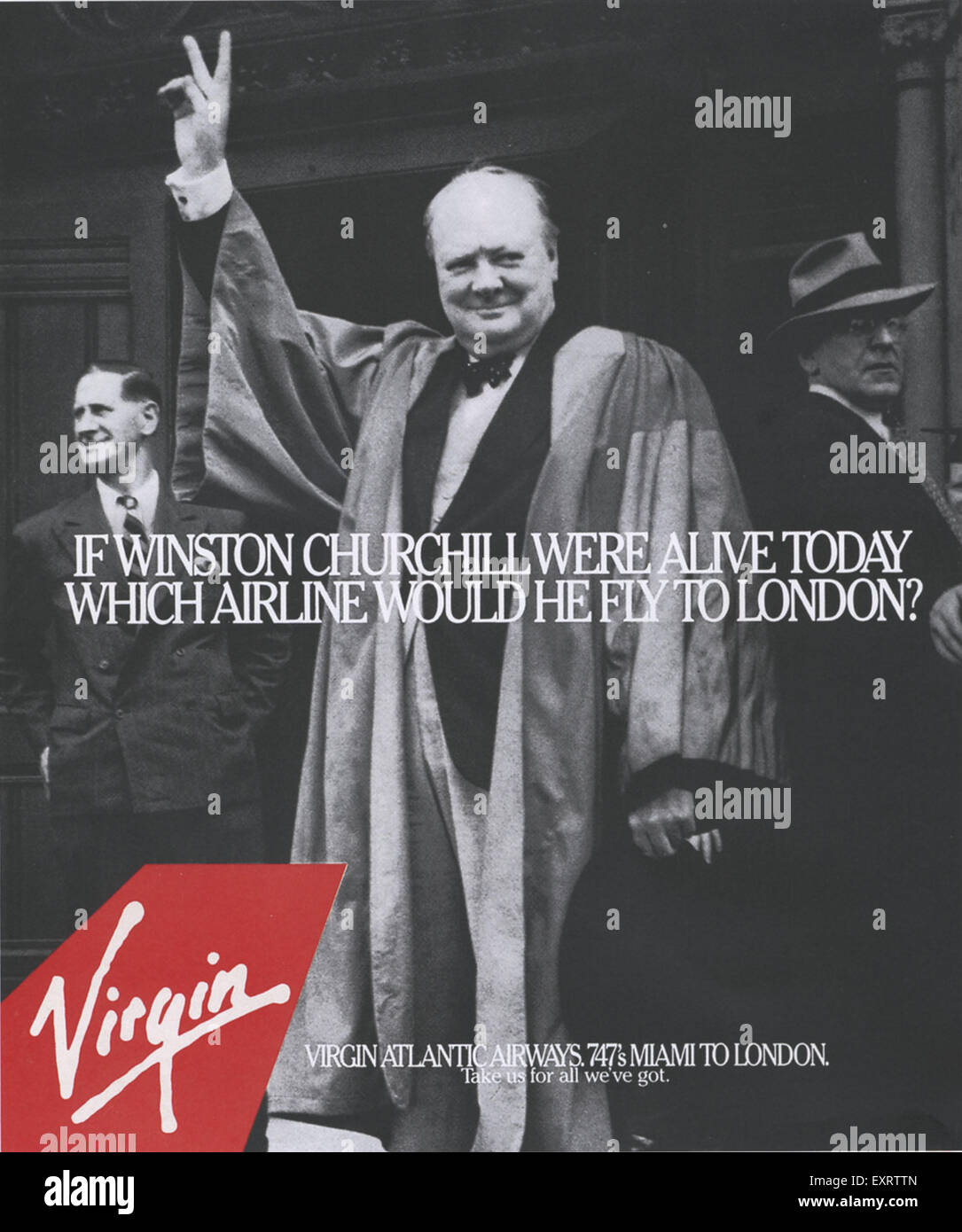 1980s USA Virgin Atlantic Airways Magazine Advert Stock Photo - Alamy