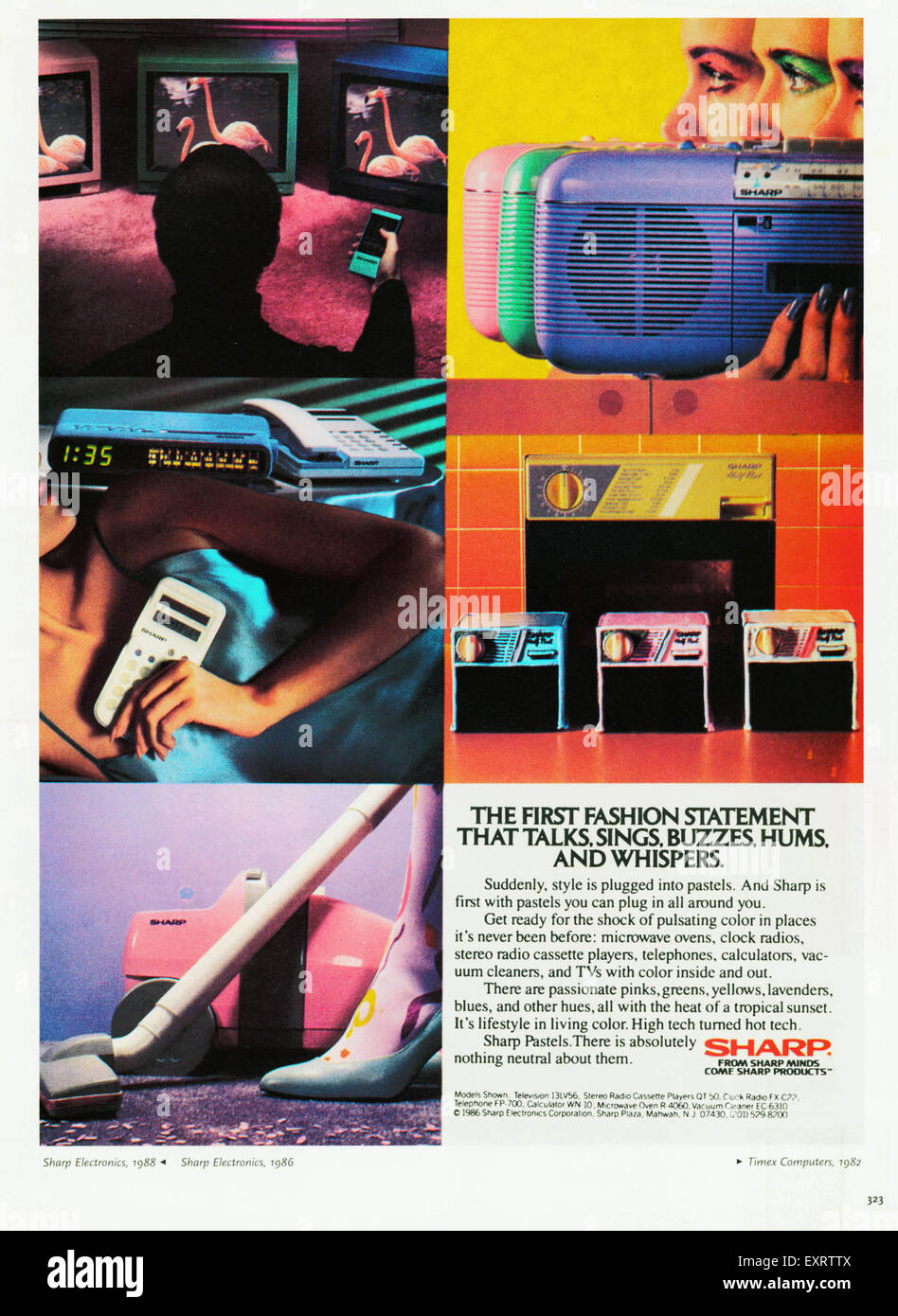 1980s USA Sharp Magazine Advert Stock Photo - Alamy