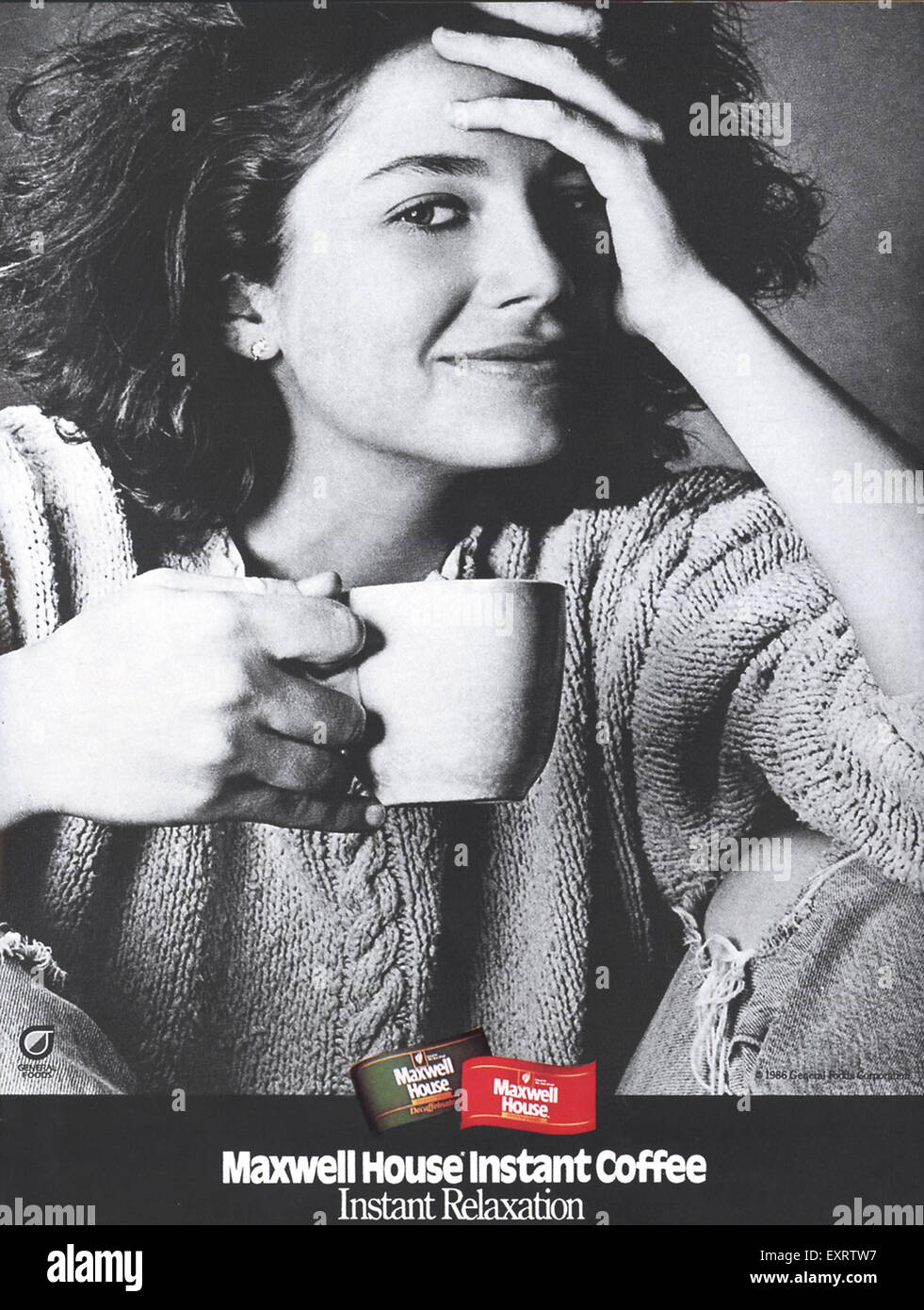 1980s USA Maxwell House Magazine Advert Stock Photo - Alamy