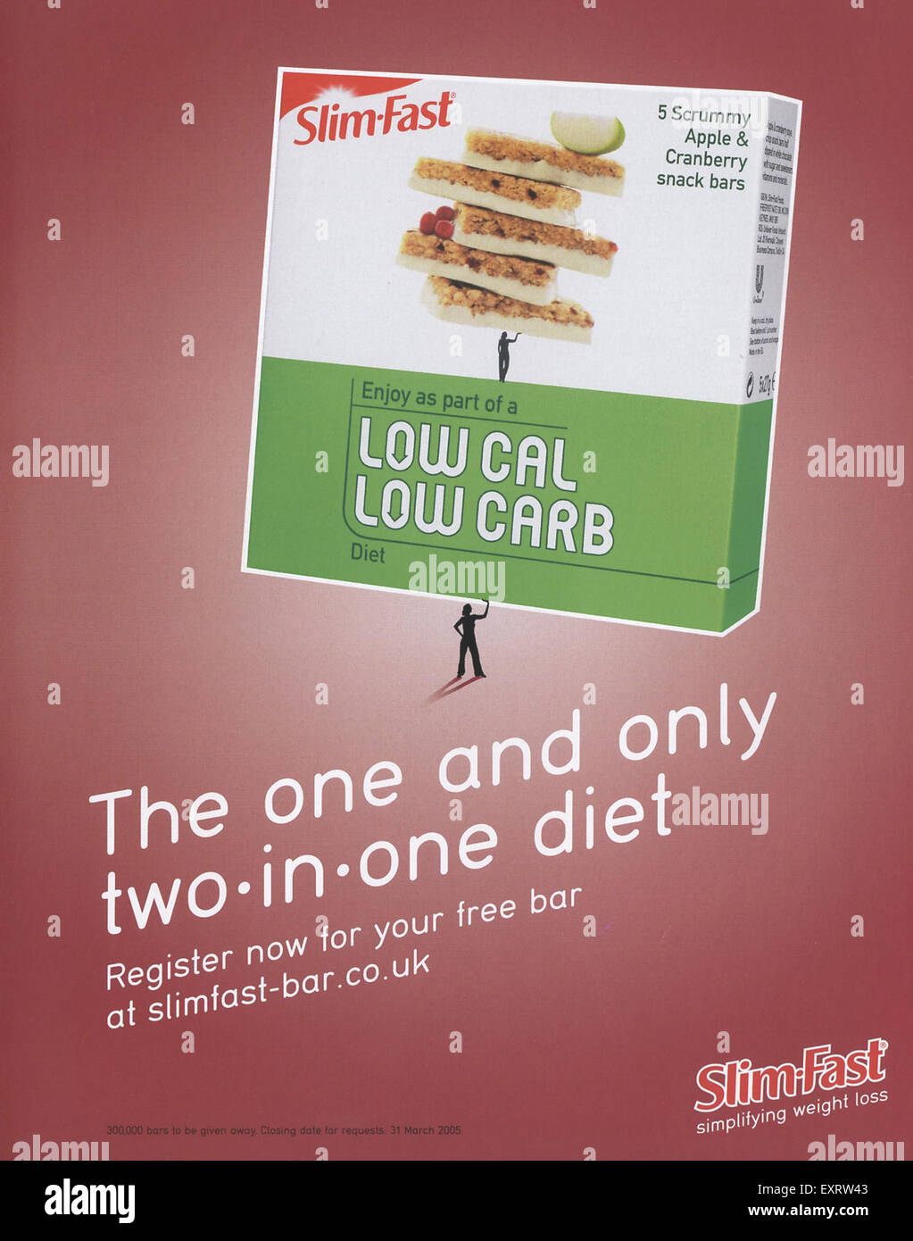 2000s UK Slim Fast Magazine Advert Stock Photo - Alamy