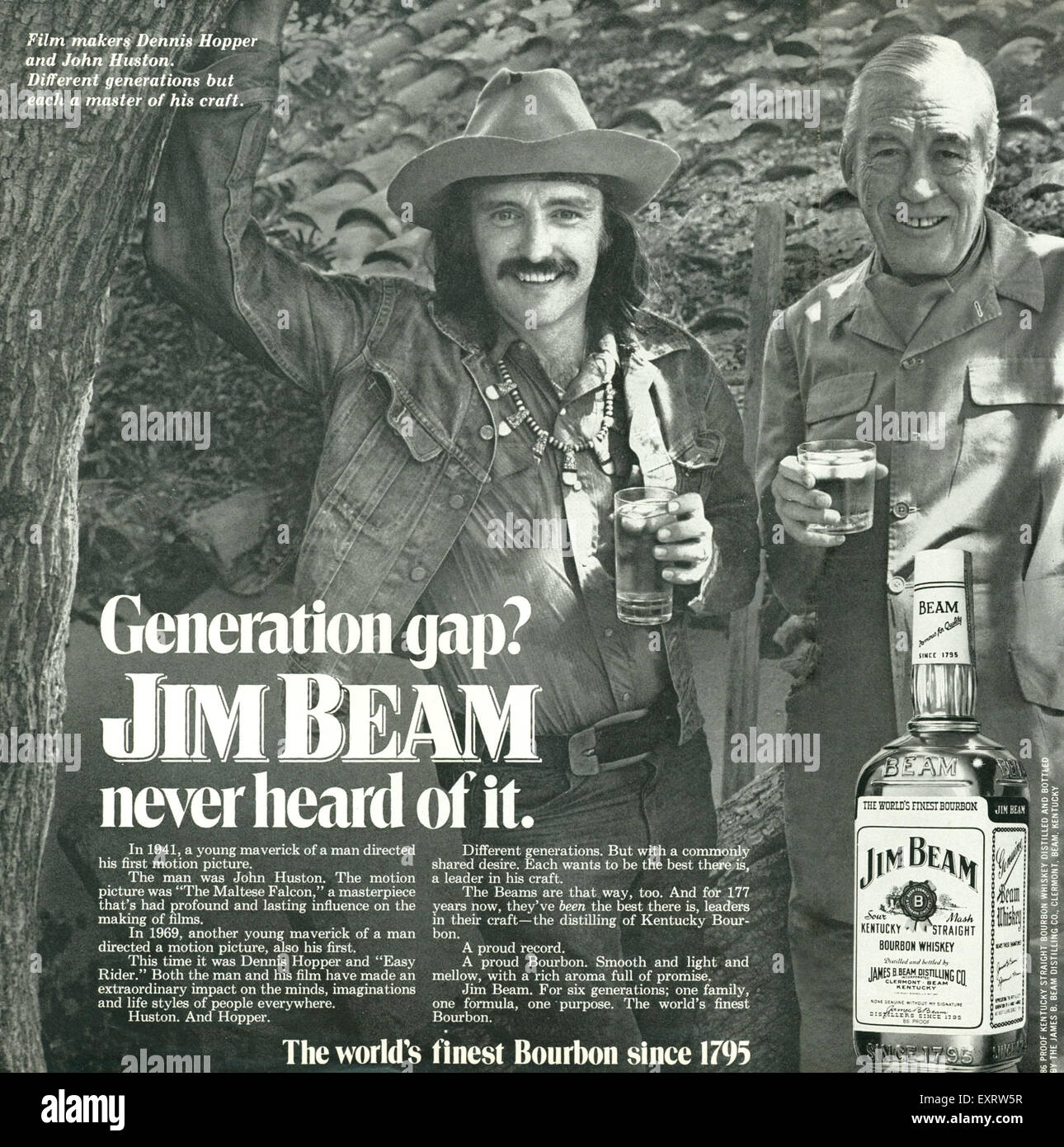 1970s USA Jim Beam Magazine Advert Stock Photo - Alamy