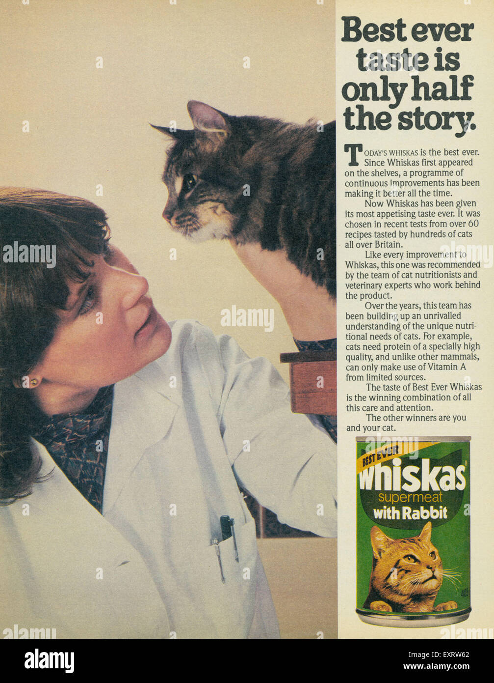 1980s UK Whiskas Magazine Advert Stock Photo - Alamy