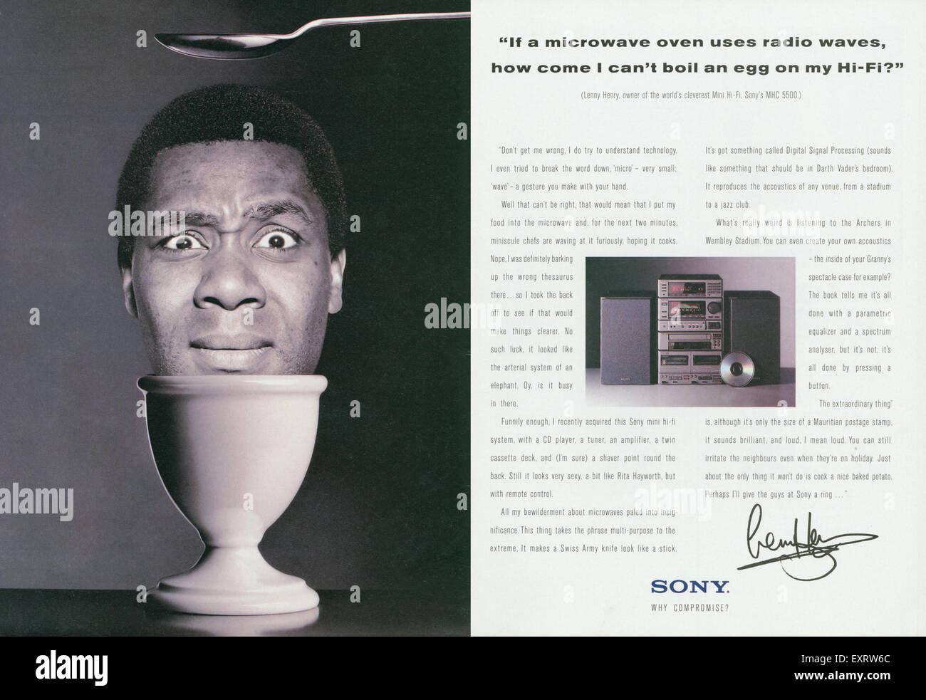 1980s UK Sony Magazine Advert Stock Photo - Alamy