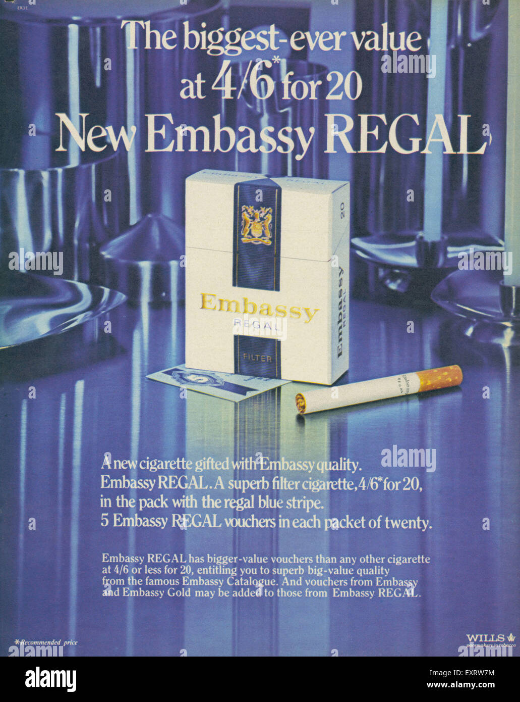 1960s UK Embassy Magazine Advert Stock Photo - Alamy