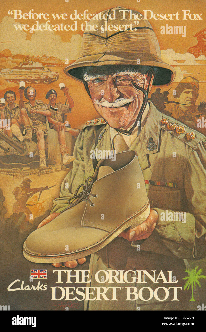 1980s UK Clarks Magazine Advert Stock Photo - Alamy