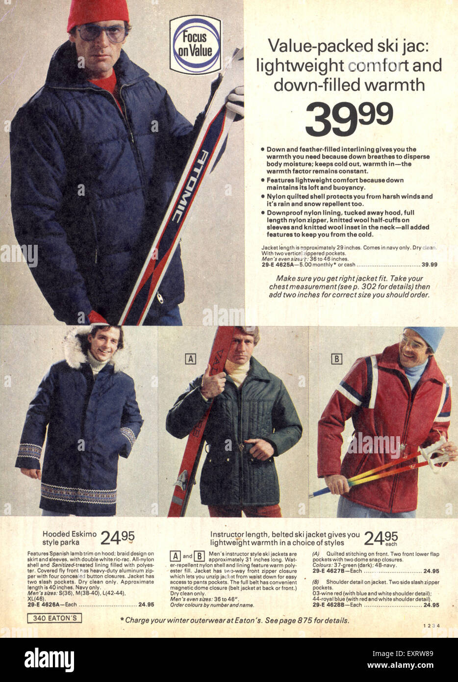 1970s Canada Eatons Catalogue/ Brochure Plate Stock Photo - Alamy