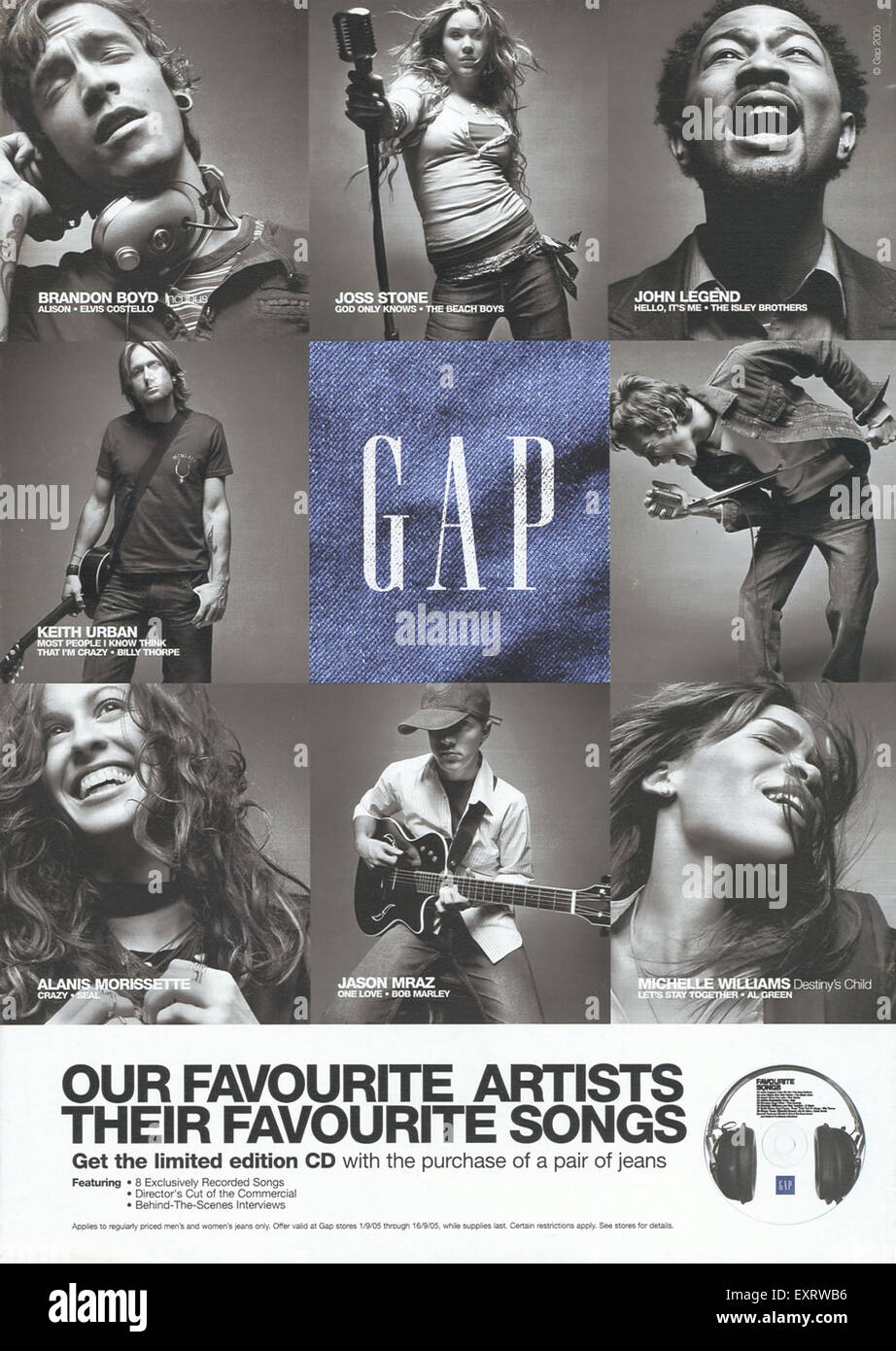 2000s UK Gap Magazine Advert Stock Photo - Alamy
