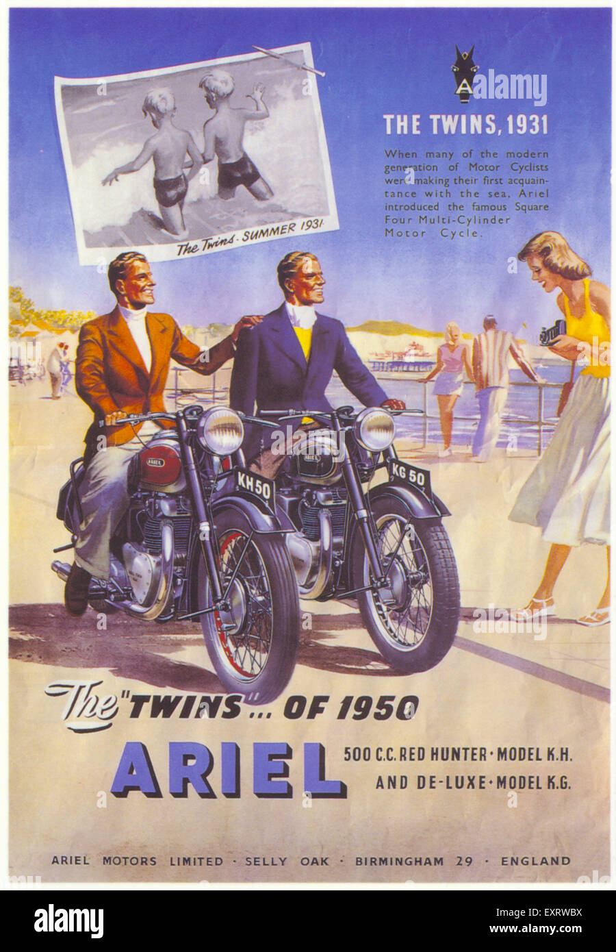 1950s UK Ariel Magazine Advert Stock Photo - Alamy