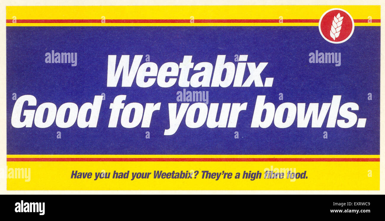 1990s UK Weetabix Billboard Advert Stock Photo - Alamy