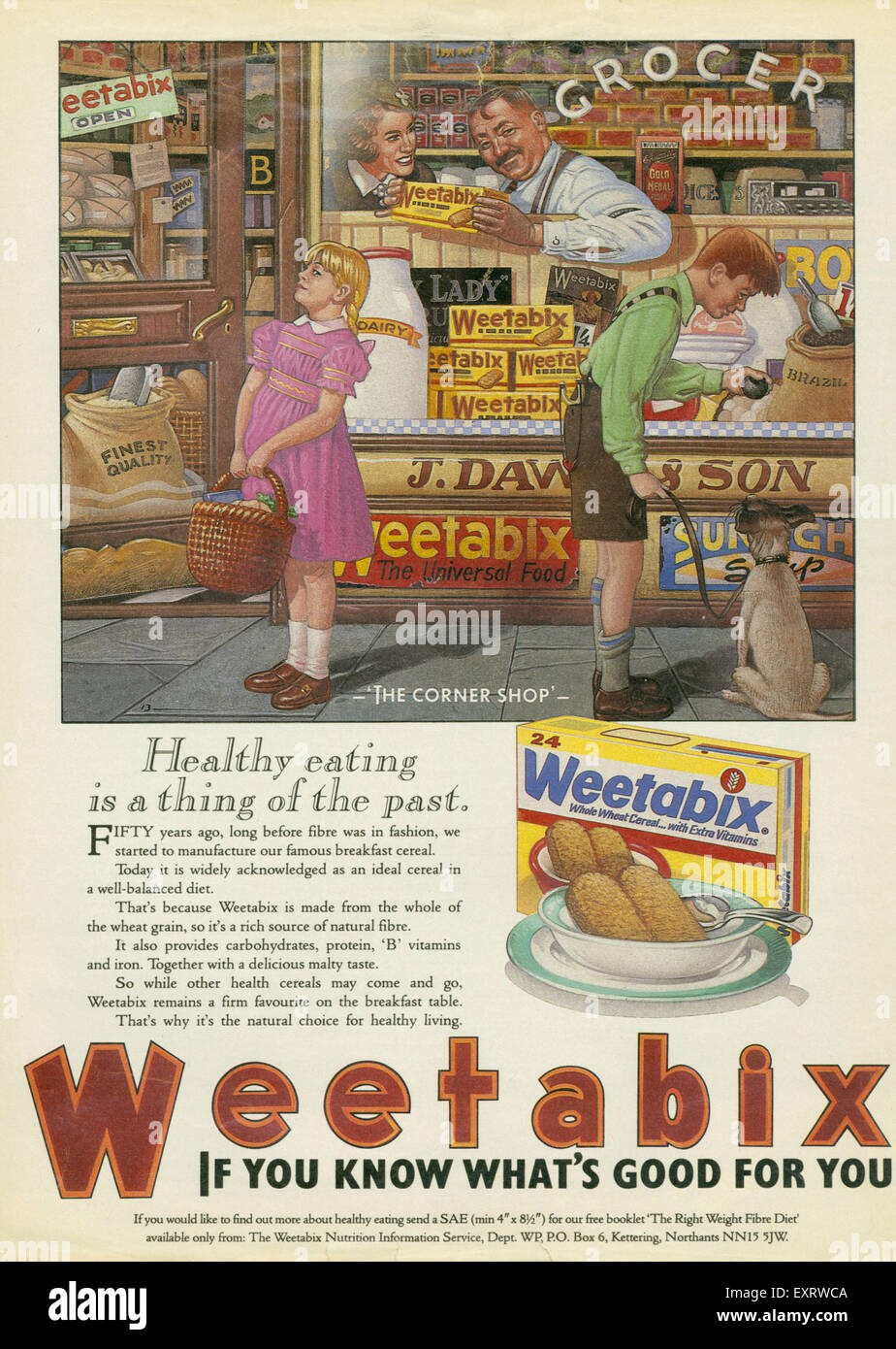 1990s UK Weetabix Magazine Advert Stock Photo - Alamy