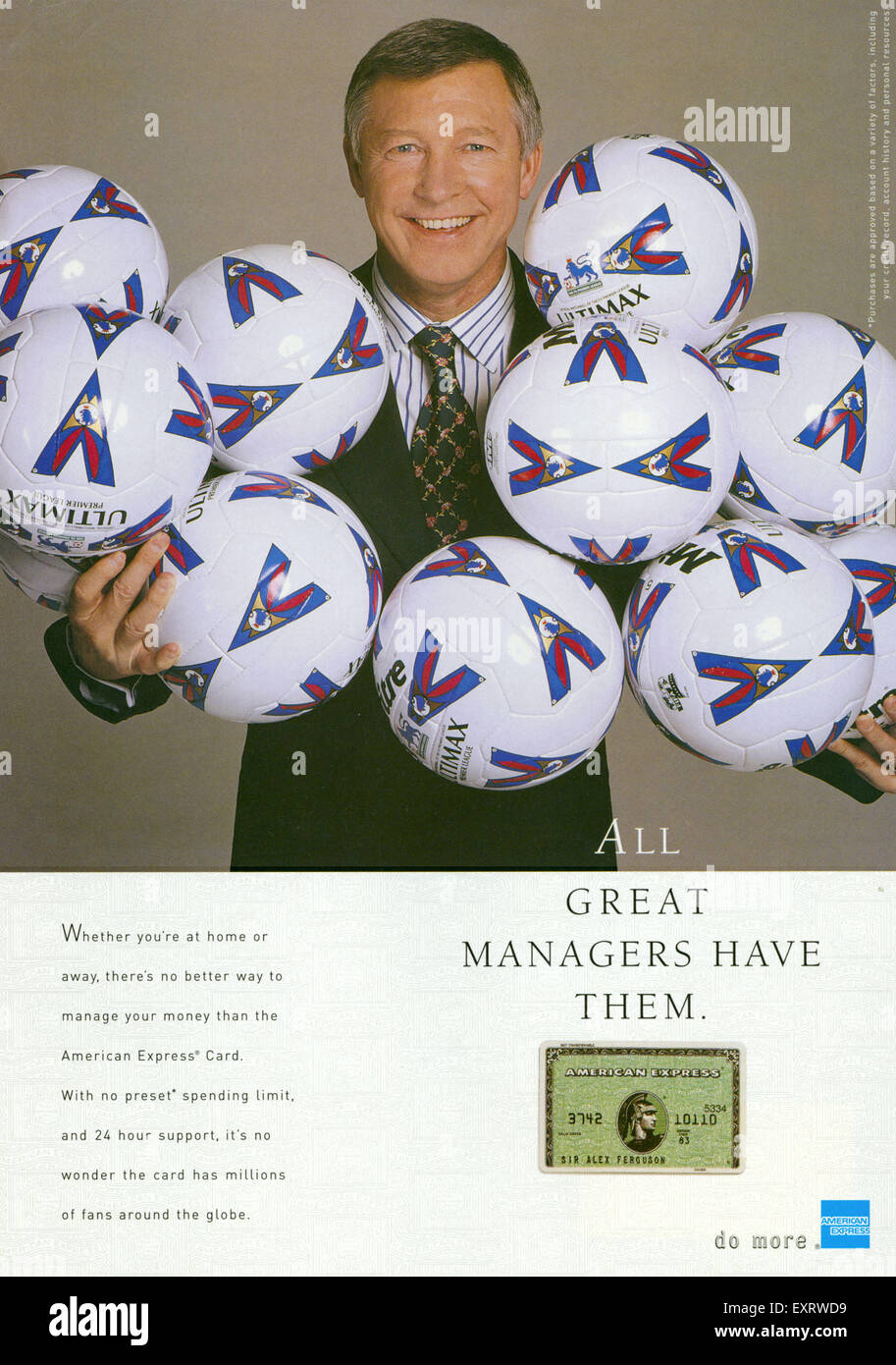 1990s UK American Express Magazine Advert Stock Photo - Alamy