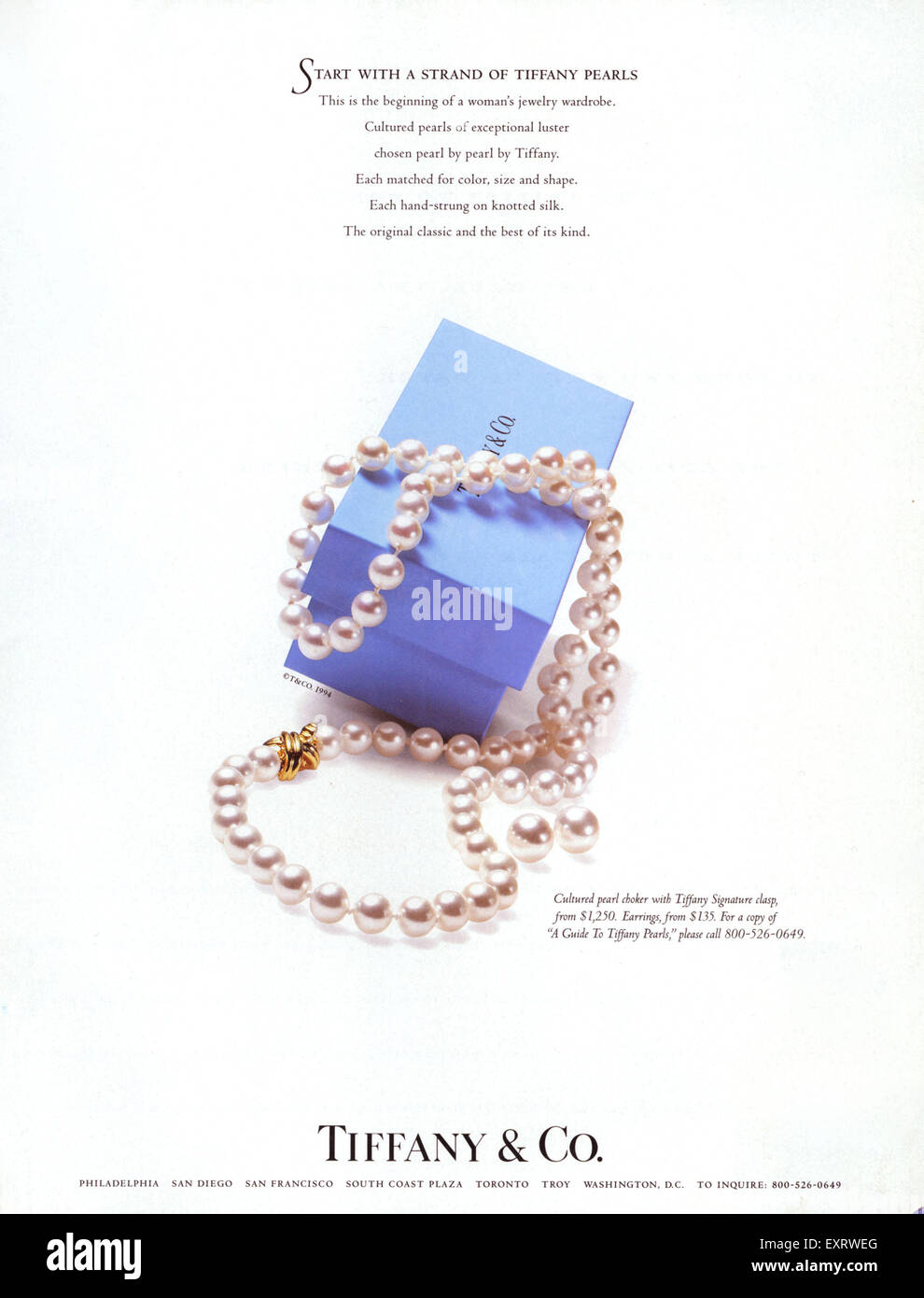 2000s USA Tiffany & Co Magazine Advert Stock Photo - Alamy
