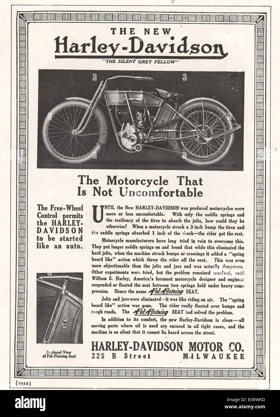 1930s USA Harley Davidson Magazine Advert Stock Photo - Alamy