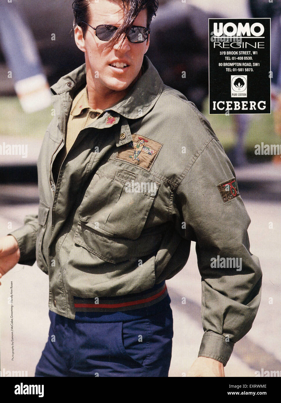 1980s UK Uomo Regine/ Iceberg Magazine Advert Stock Photo - Alamy