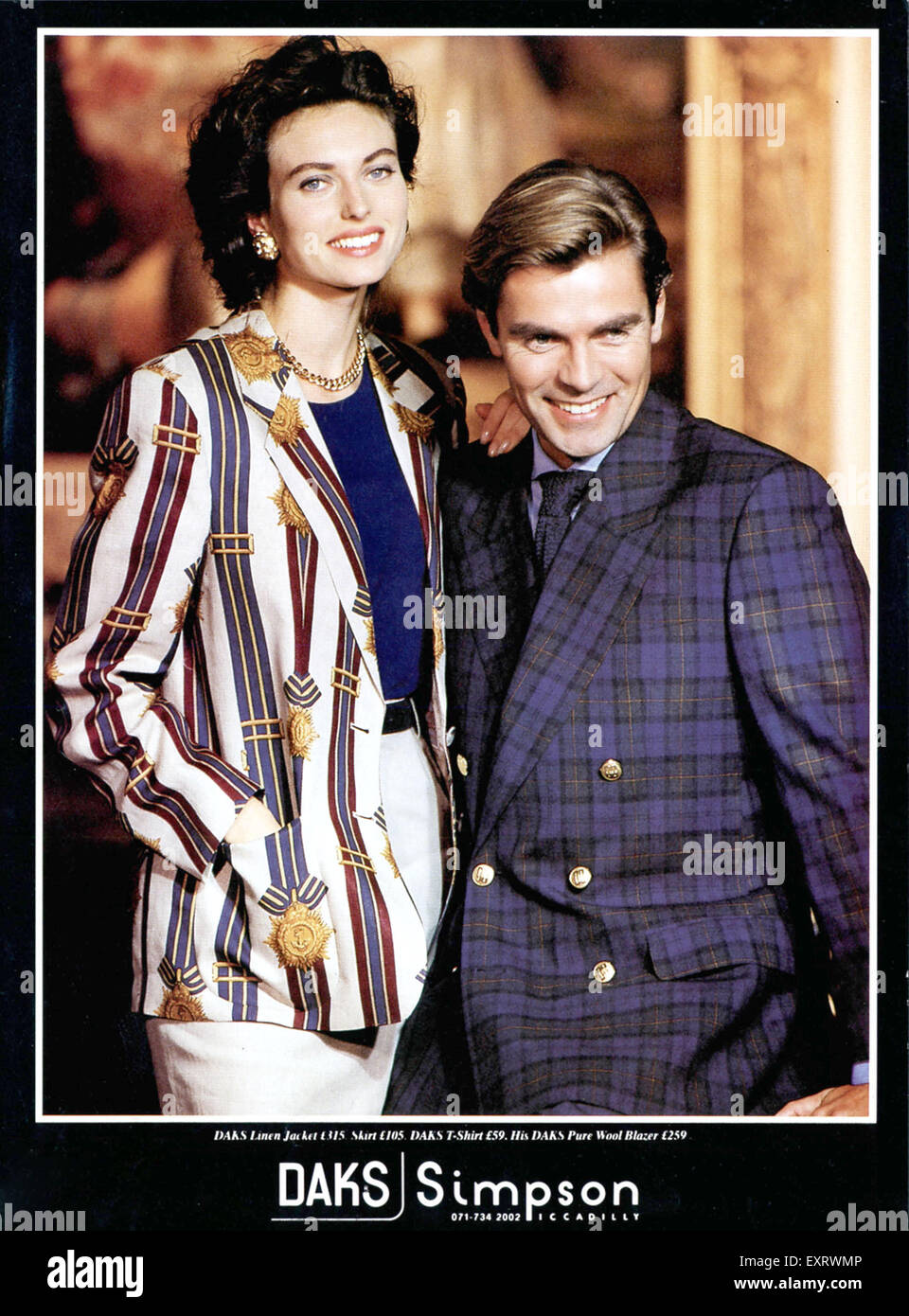 1980s UK DAKS Simpson Magazine Advert Stock Photo - Alamy