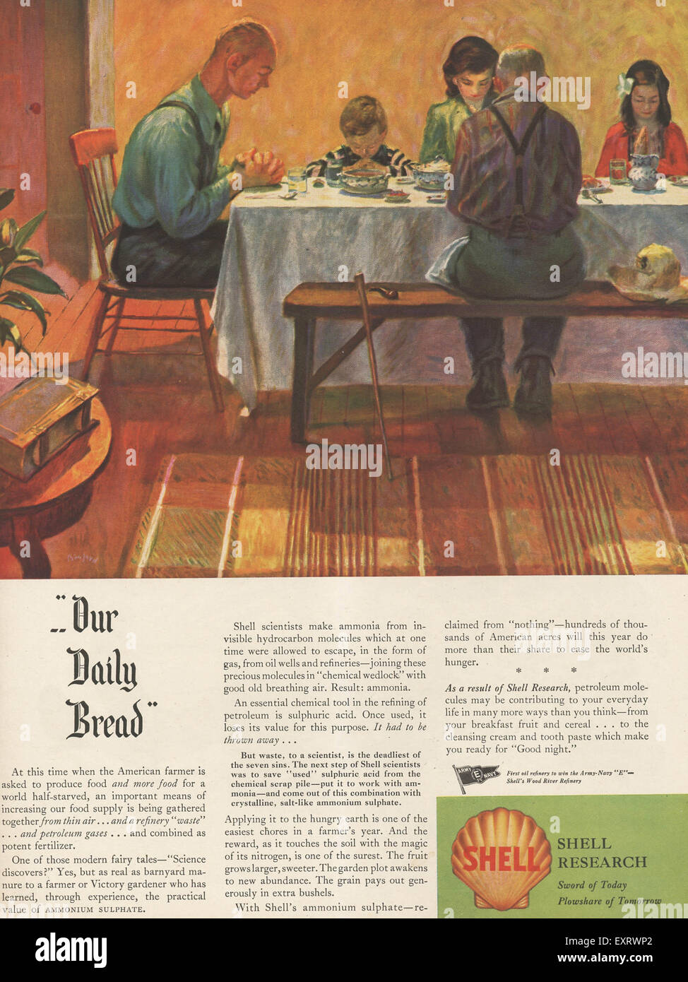 1940s USA Shell Magazine Advert Stock Photo - Alamy