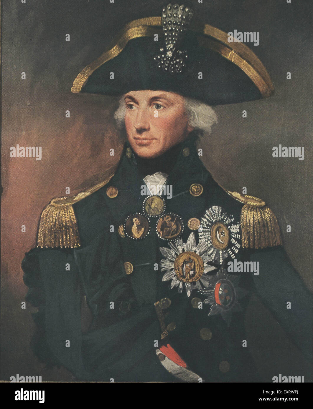 1940s UK Admiral Lord Nelson Magazine Plate Stock Photo - Alamy