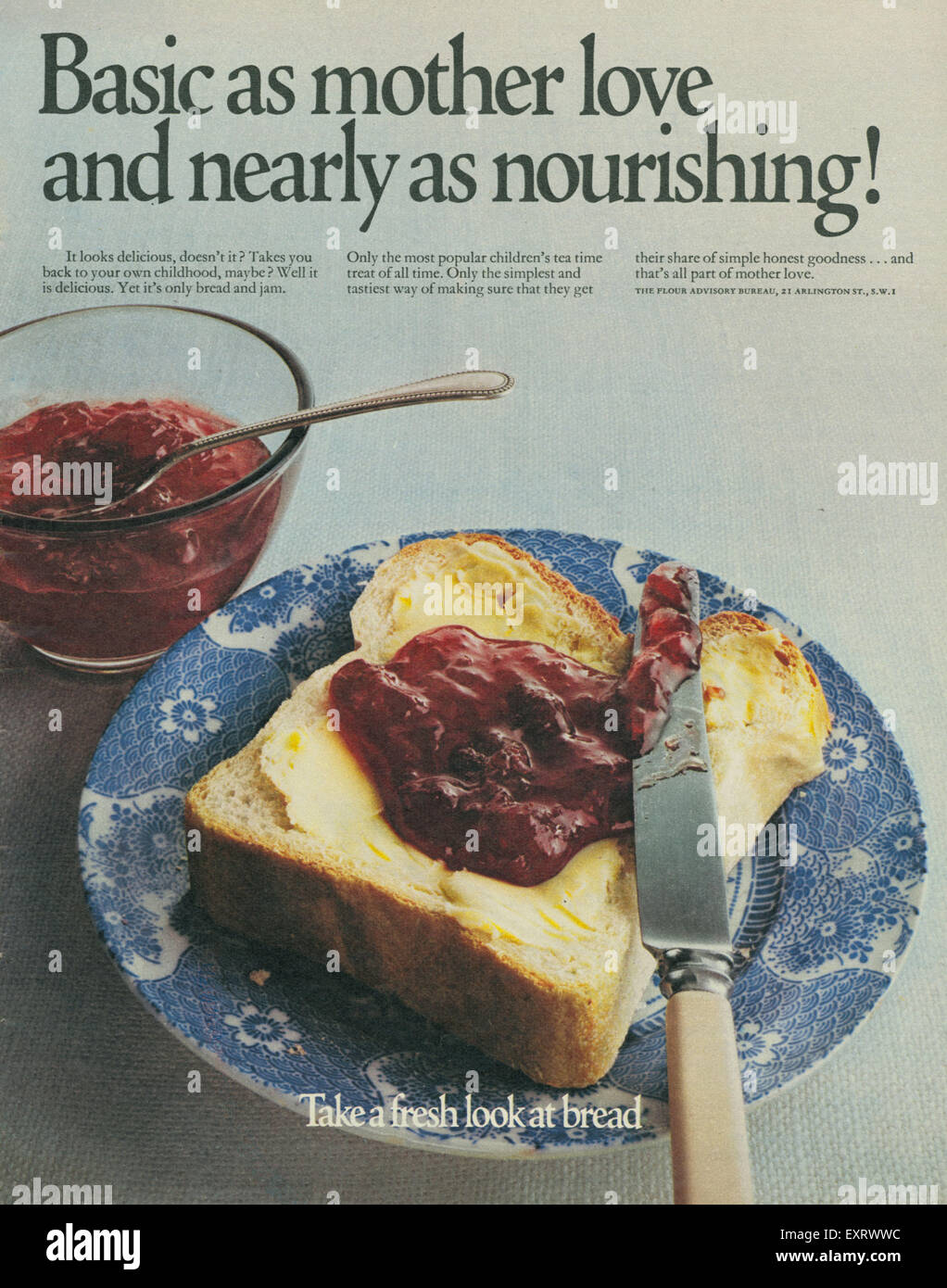 1970s UK The Flour Advisory Bureau Magazine Advert Stock Photo - Alamy