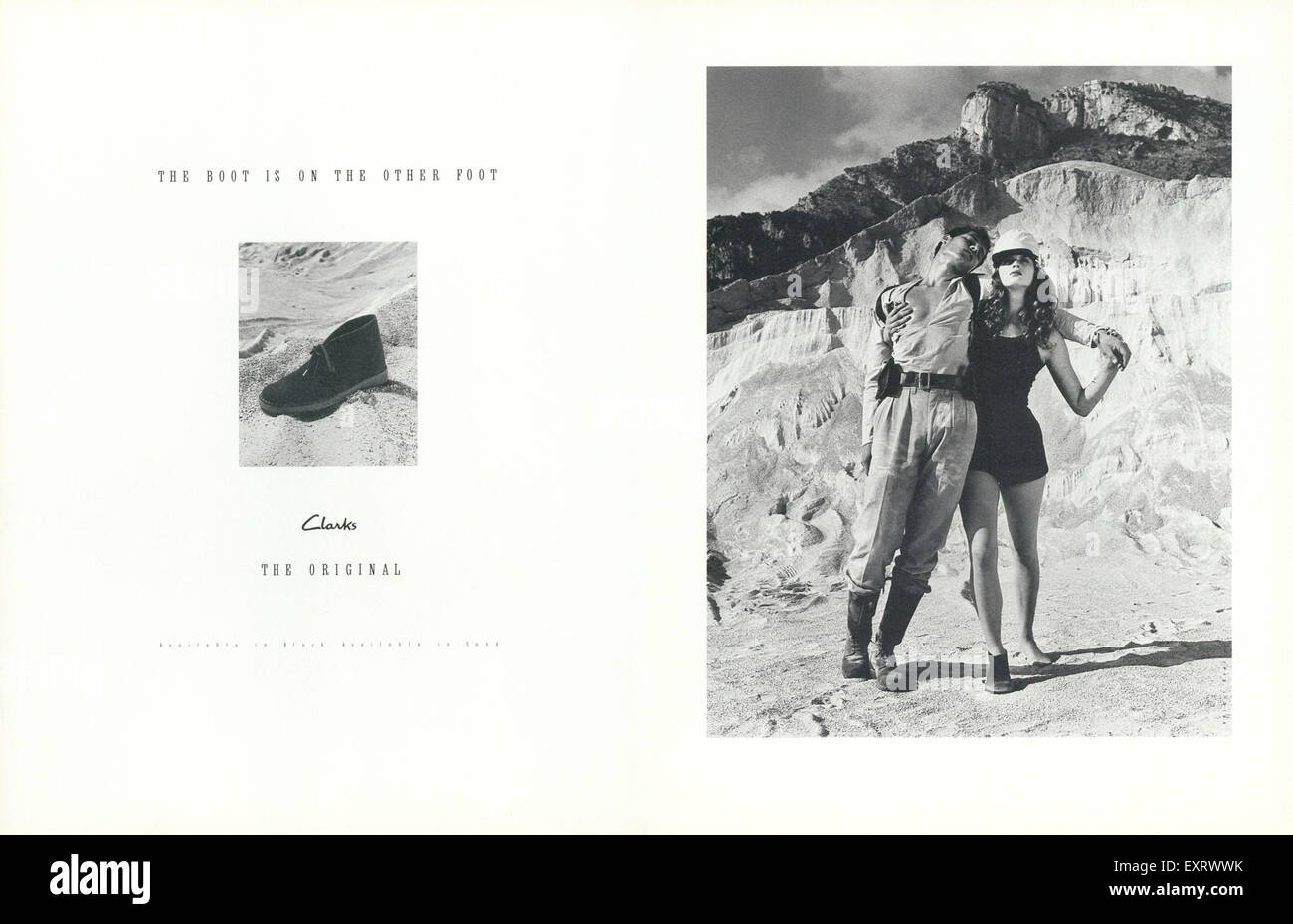 1980s UK Clarks Magazine Advert Stock Photo - Alamy