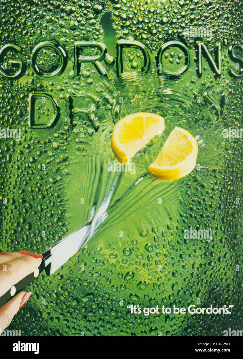 1970s UK Gordon's Magazine Advert Stock Photo - Alamy