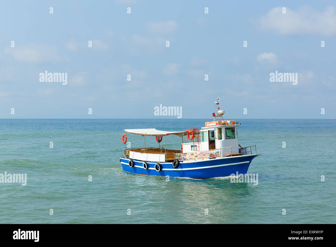 view of the beautiful walking ship floating by sea Stock Photo - Alamy