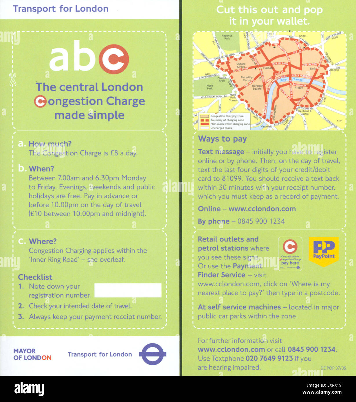 2000s UK Mayor of London/ Transport for London Leaflet/ Flyer Stock ...