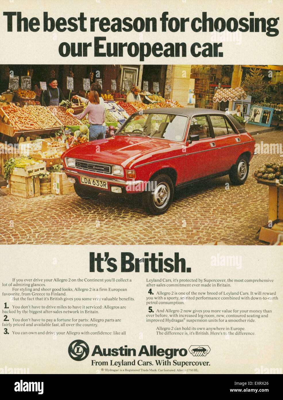 1970s UK Austin Magazine Advert Stock Photo - Alamy
