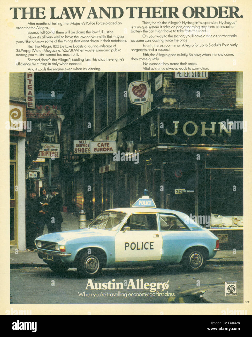 1970s UK Austin Magazine Advert Stock Photo - Alamy