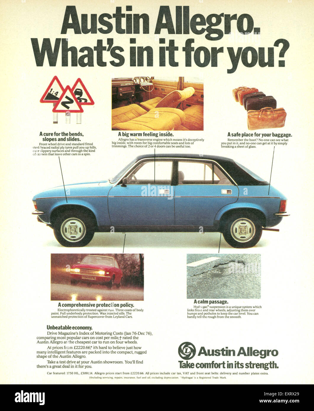 1970s UK Austin Magazine Advert Stock Photo - Alamy