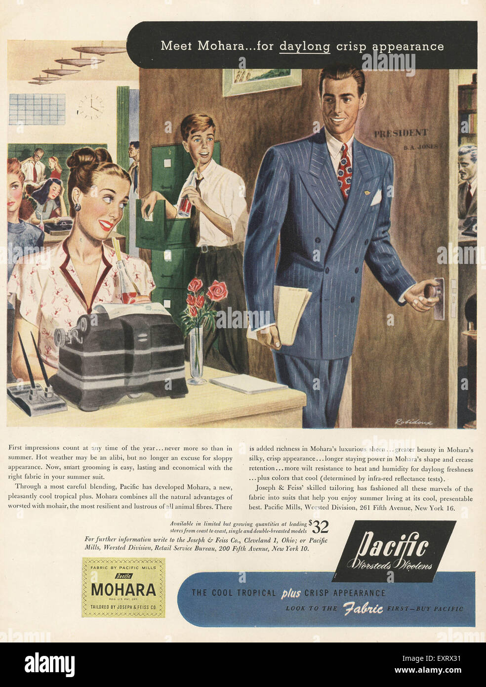 1940s USA Pacific Magazine Advert Stock Photo - Alamy