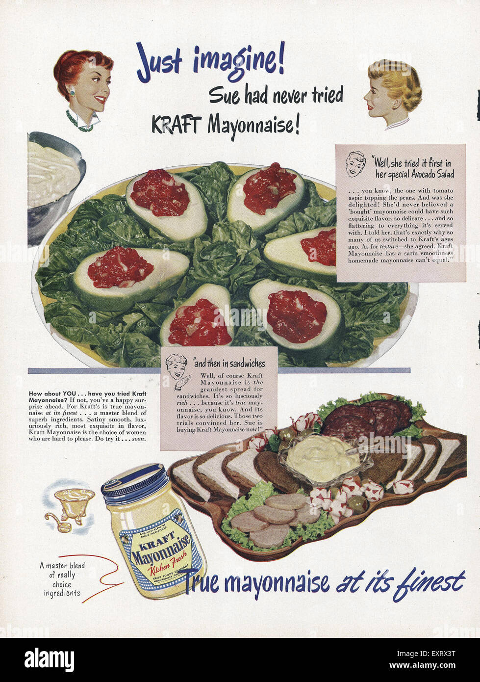 1940s USA Kraft Magazine Advert Stock Photo - Alamy