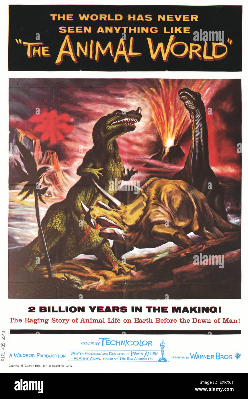 USA The Animal World Film Poster Stock Photo - Alamy