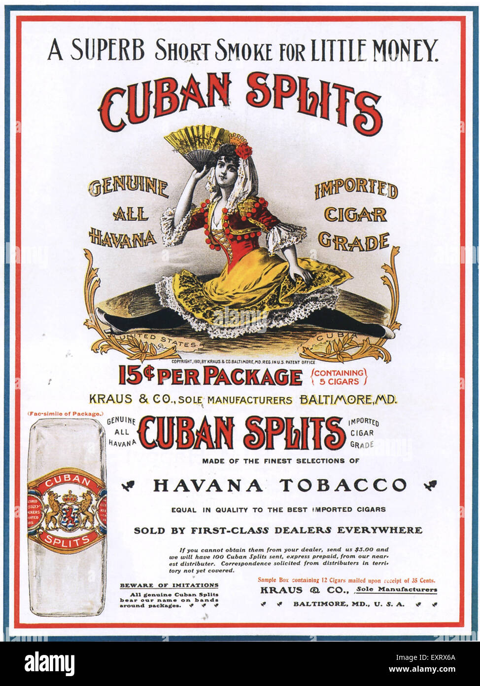 1910s USA Cuban Splits Magazine Advert Stock Photo - Alamy