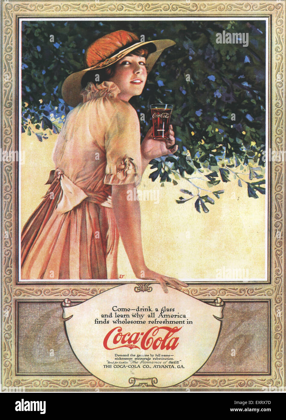 1910s USA Coca-Cola Magazine Advert Stock Photo - Alamy