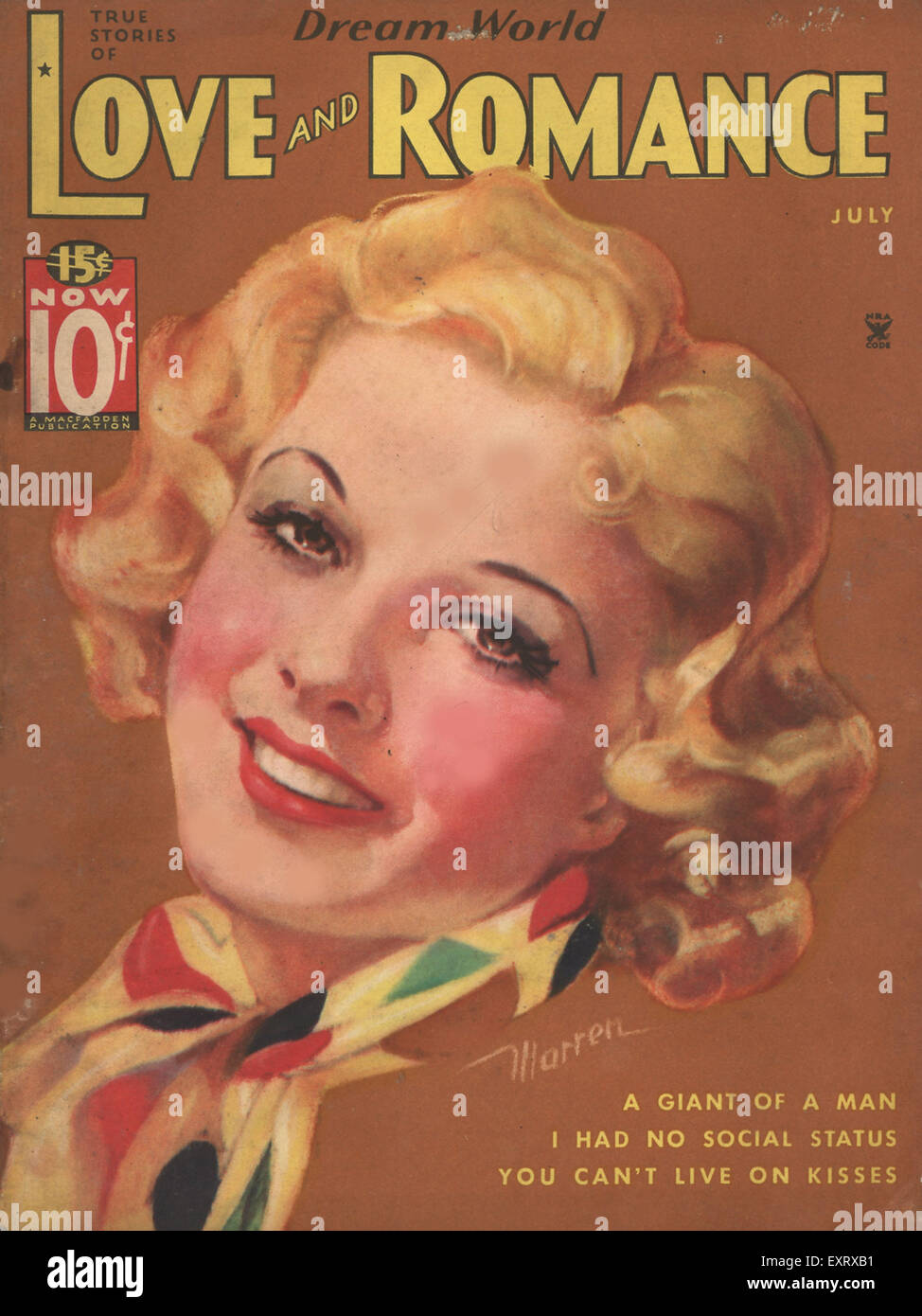 1930s usa love romance magazine hi-res stock photography and images - Alamy