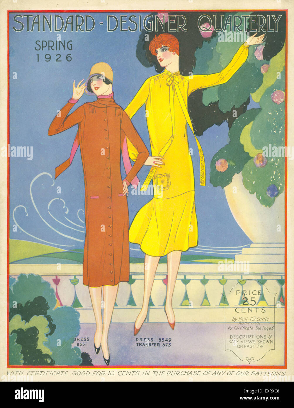 1920s USA Standard Designer Quarterly Magazine Cover Stock Photo - Alamy