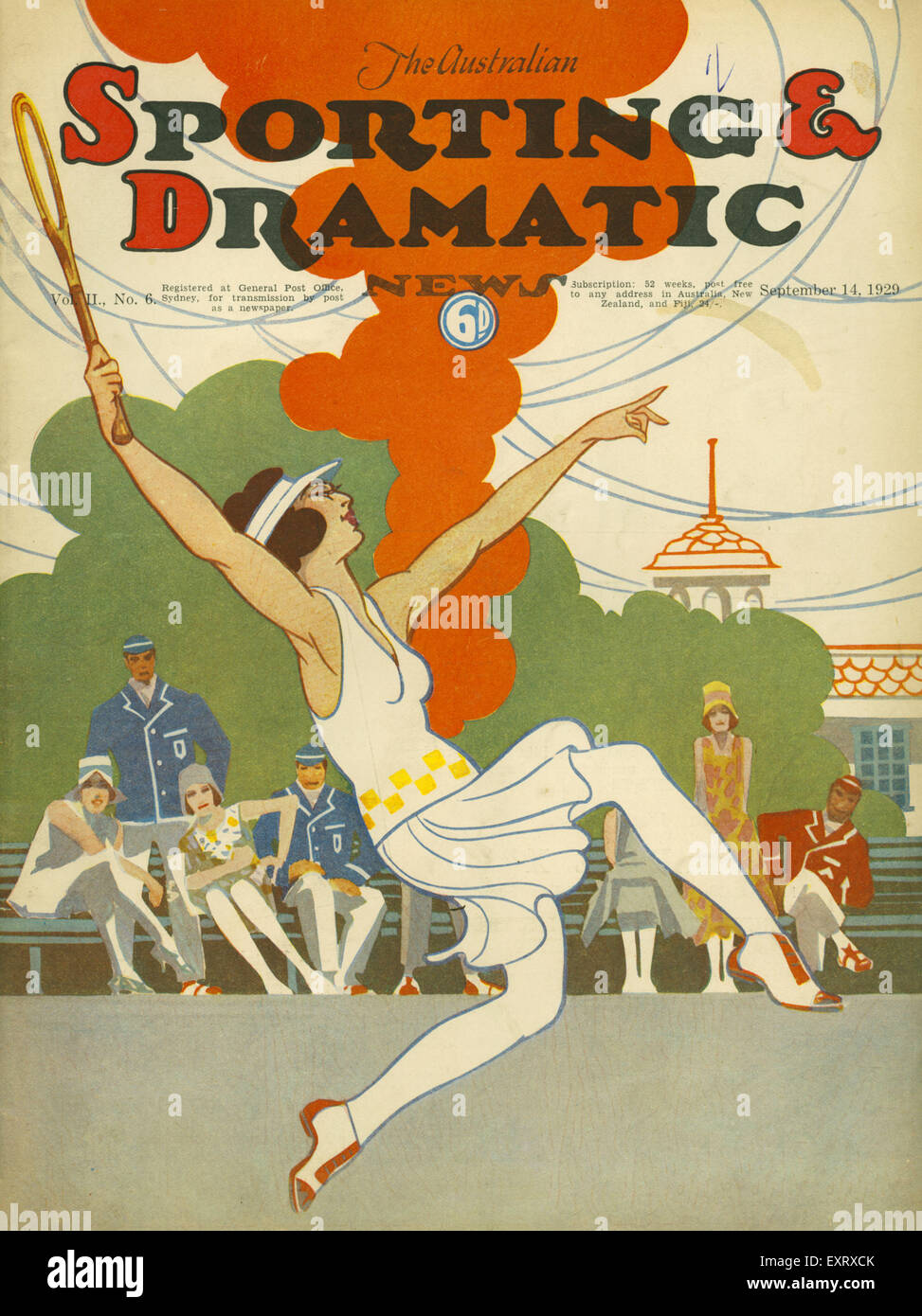 1920s Australia The Australian Sporting & Dramatic Magazine Cover Stock ...