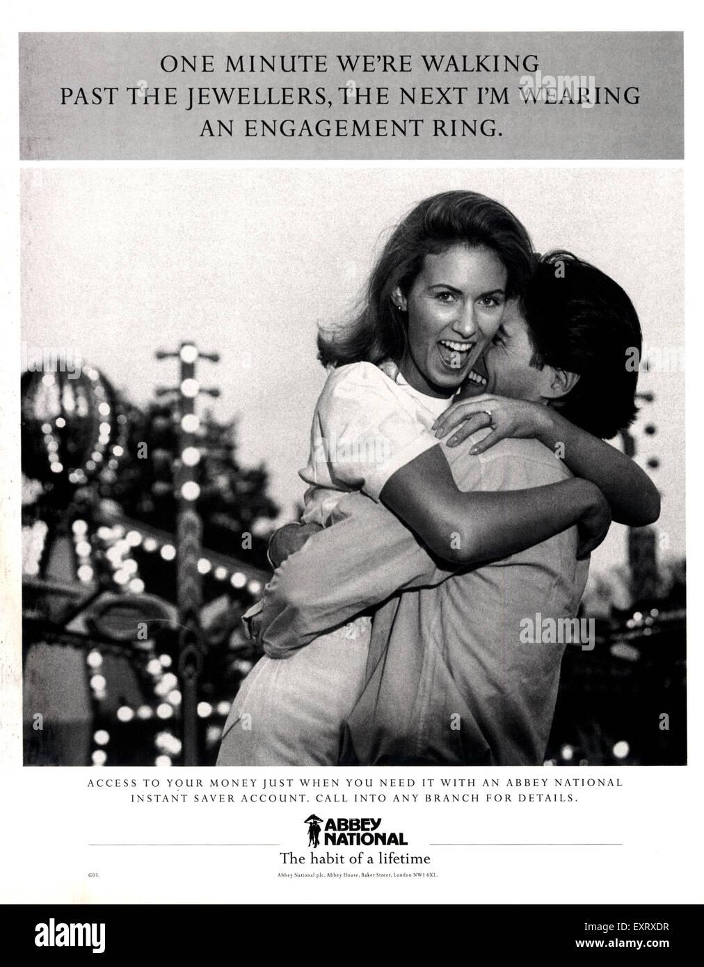 1990s UK Abbey National Magazine Advert Stock Photo - Alamy