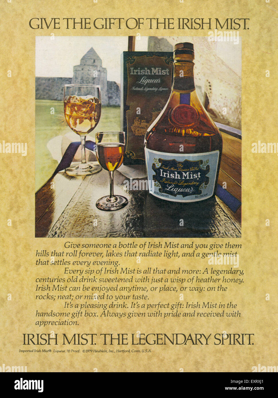 1970s USA Irish Mist Magazine Advert Stock Photo - Alamy