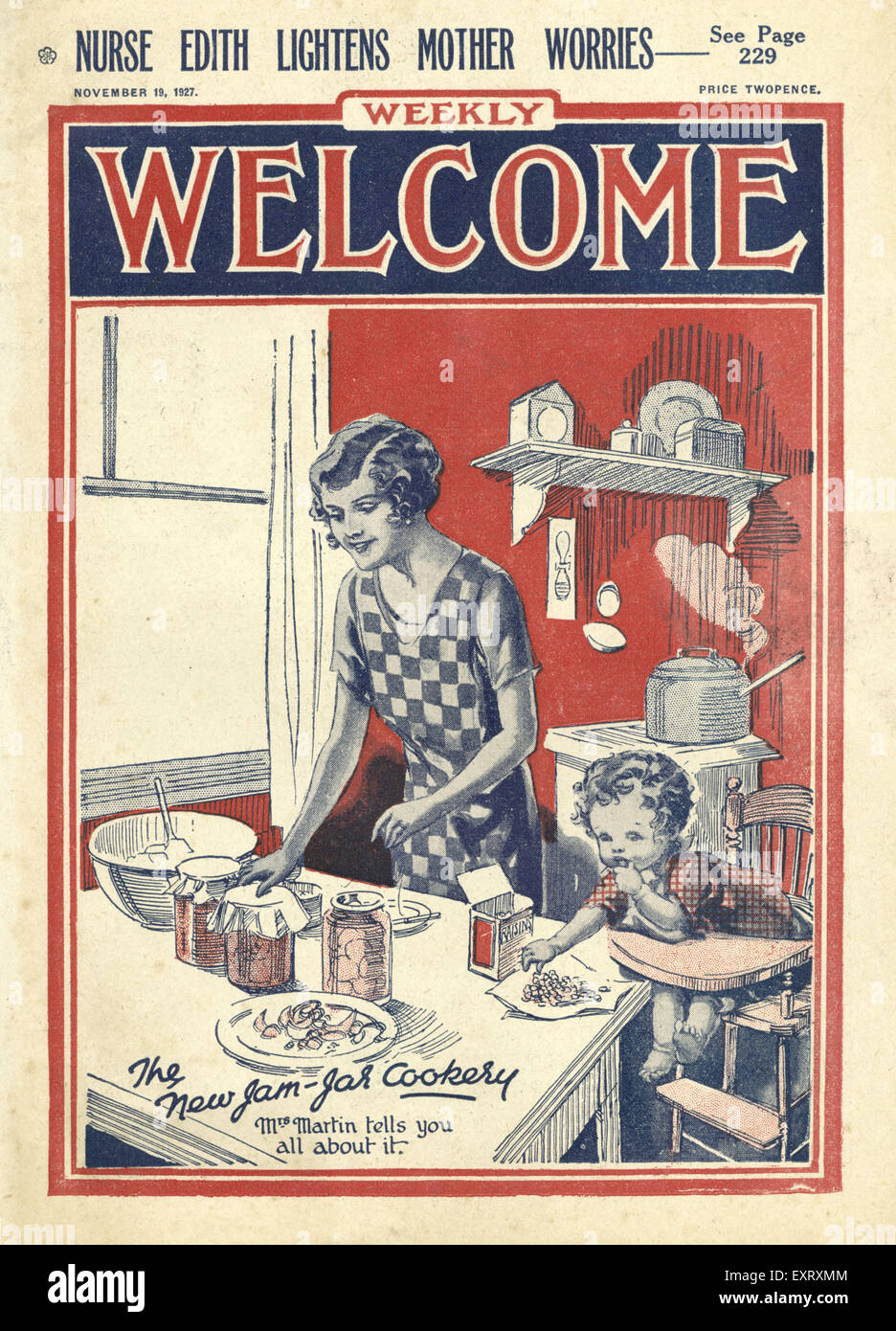 1920s UK Weekly Welcome Magazine Cover Stock Photo - Alamy