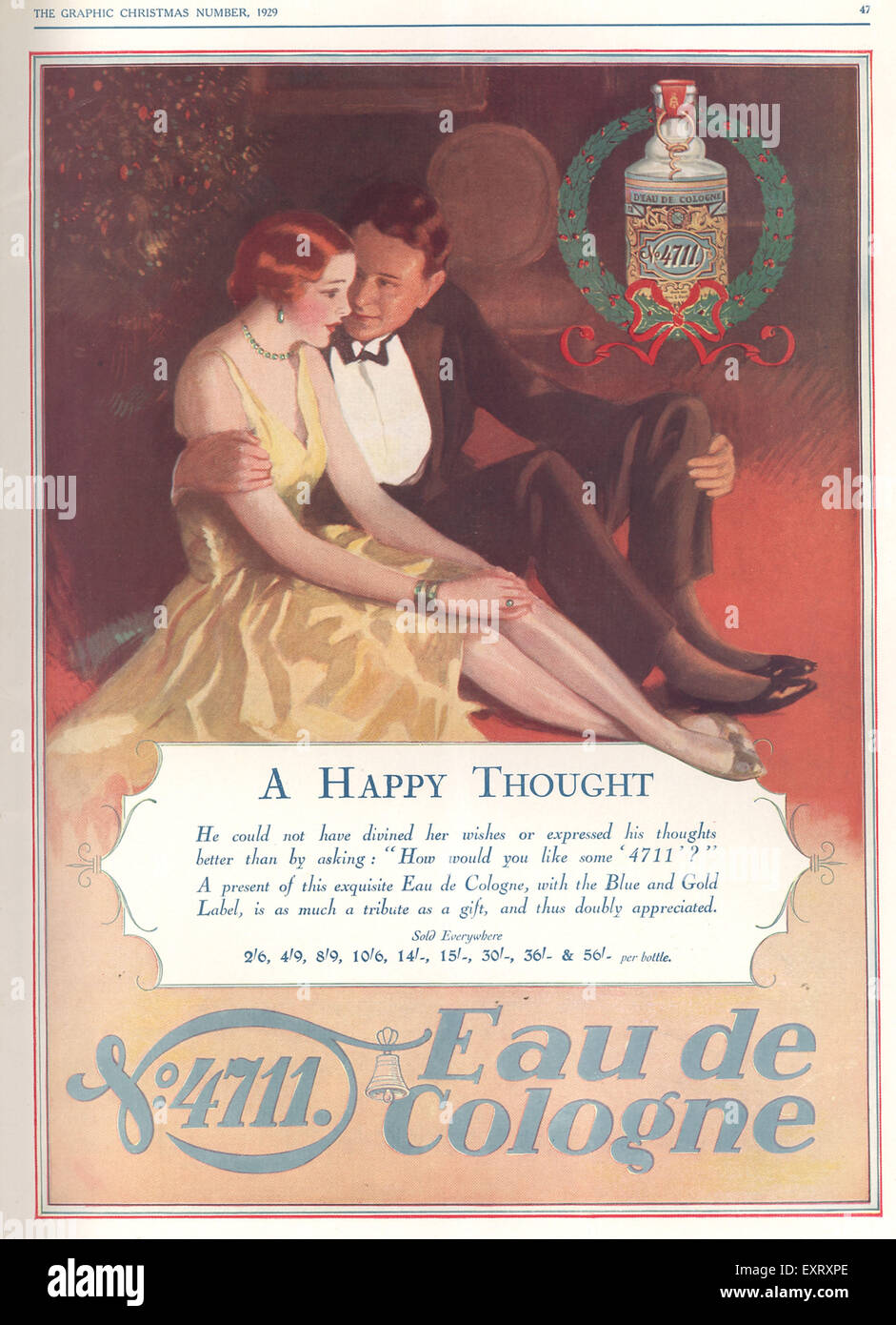 1920s UK 4711 Eau de Cologne Magazine Advert Stock Photo - Alamy