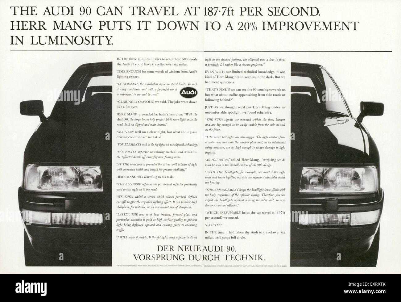 1980s UK Audi Magazine Advert Stock Photo - Alamy