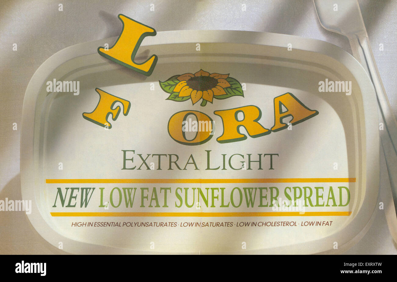 Advert for flora margarine hi-res stock photography and images - Alamy